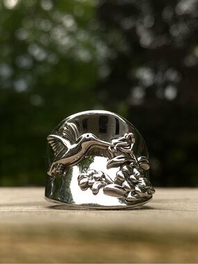 RSC | Jewelry | Rsc Sterlingstyle Hummingbird Drinking Nectar Floral ...